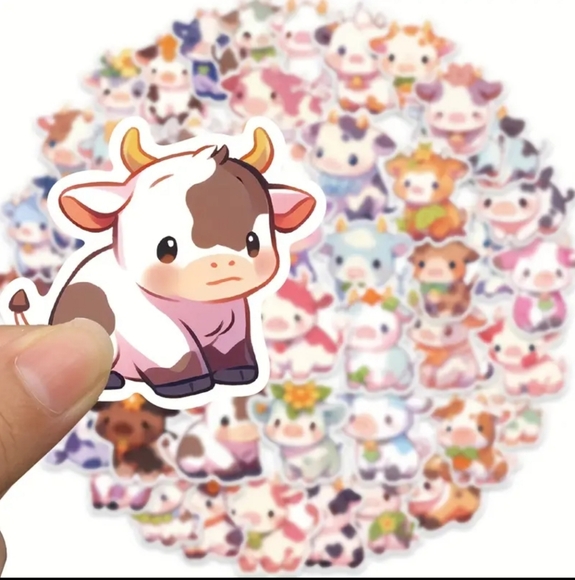 Office | 5 Piece Random Cute Cow Stickers | Poshmark